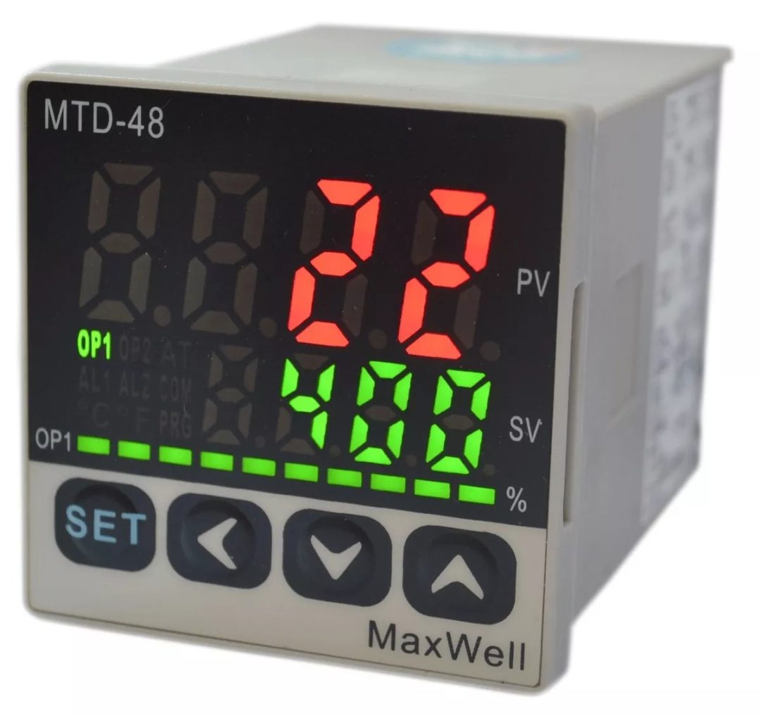 Controlador de Temperatura Maxwell MTD-48 48x48mm Entrada Universal - Salida de Control ...