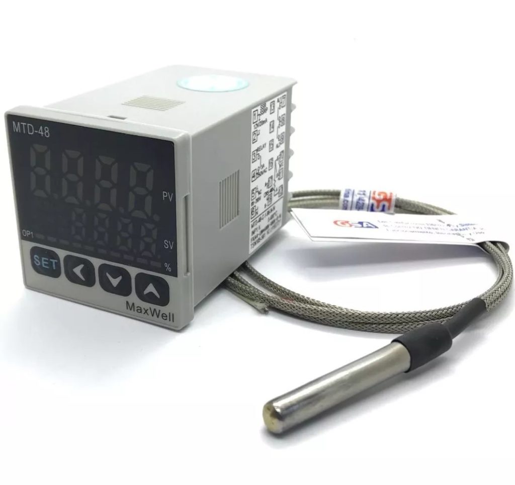 Controlador de Temperatura Maxwell MTD 48x96mm + Termocupla K Std 1 Mt ...