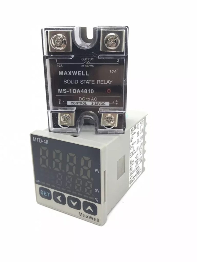 Controlador de Temperatura Maxwell MTD + Relay de Estado Solido SSR ...