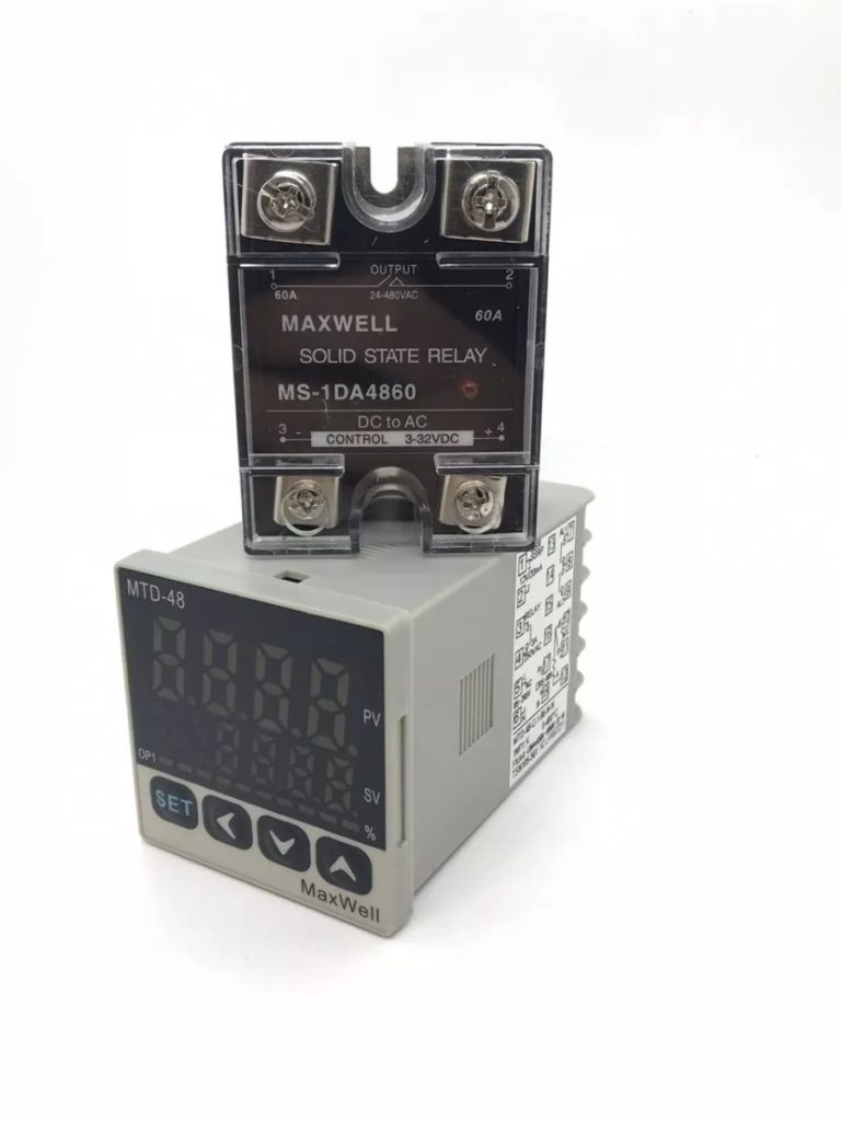 Controlador de Temperatura Maxwell MTD + Relay de Estado Solido SSR ...