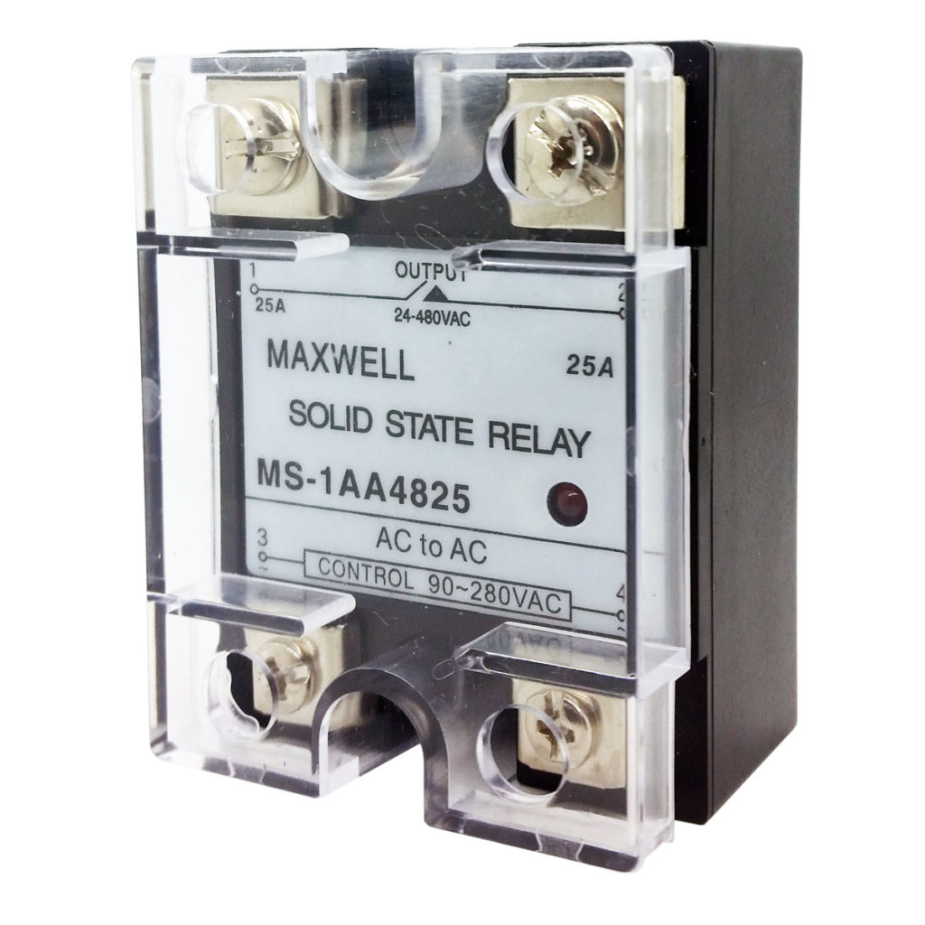 Relay de Estado Solido SSR Control 90-280 VCA Capacidad 25 Amper 480V ...