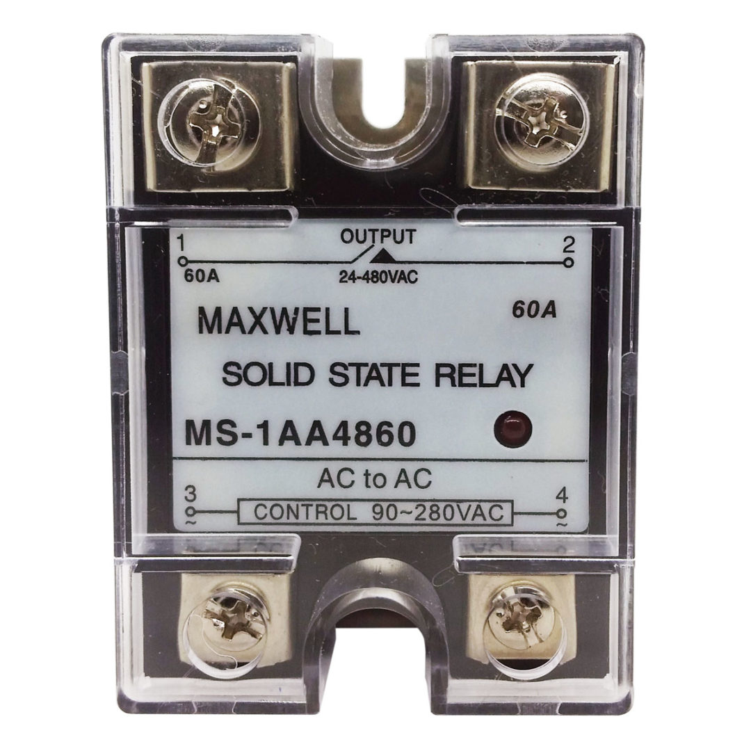 Relay de Estado Solido SSR Control 90-280 VCA Capacidad 60 Amper 480V ...