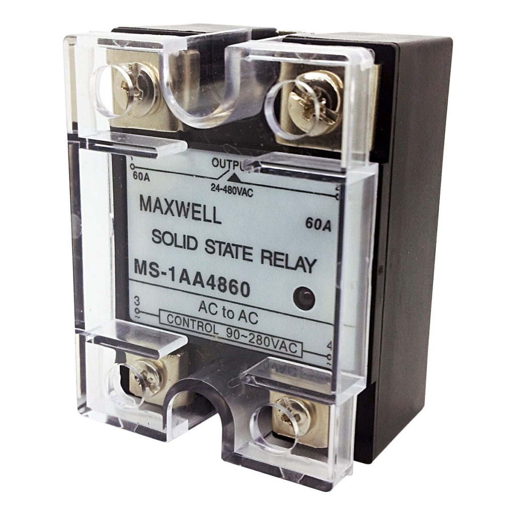 Relay de Estado Solido SSR Control 90-280 VCA Capacidad 60 Amper 480V ...